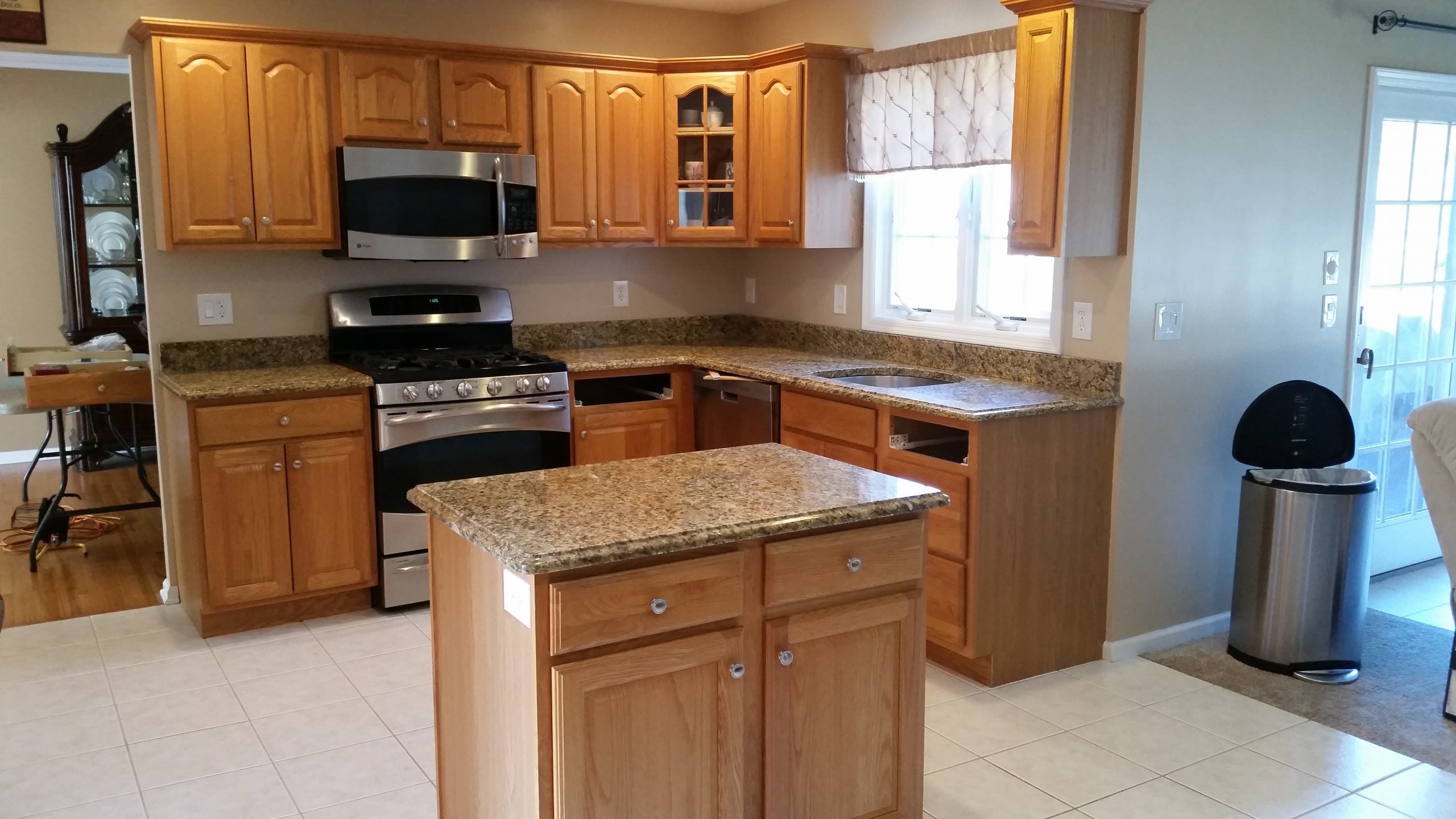 Santa Cecilia Gold Granite Countertop Installation in Pompton Plains ...