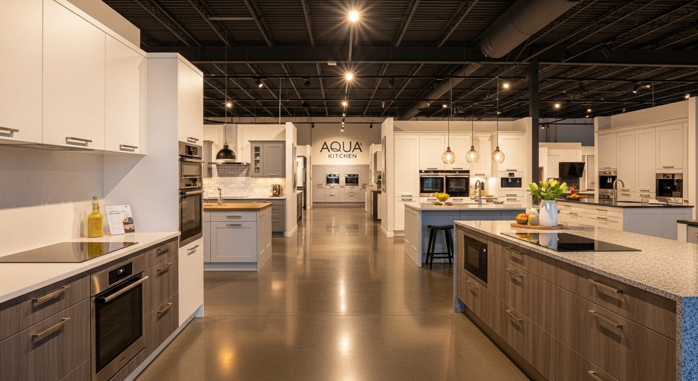 Aqua Kitchen: Top Cabinets & Quartz Countertops in Wayne, NJ